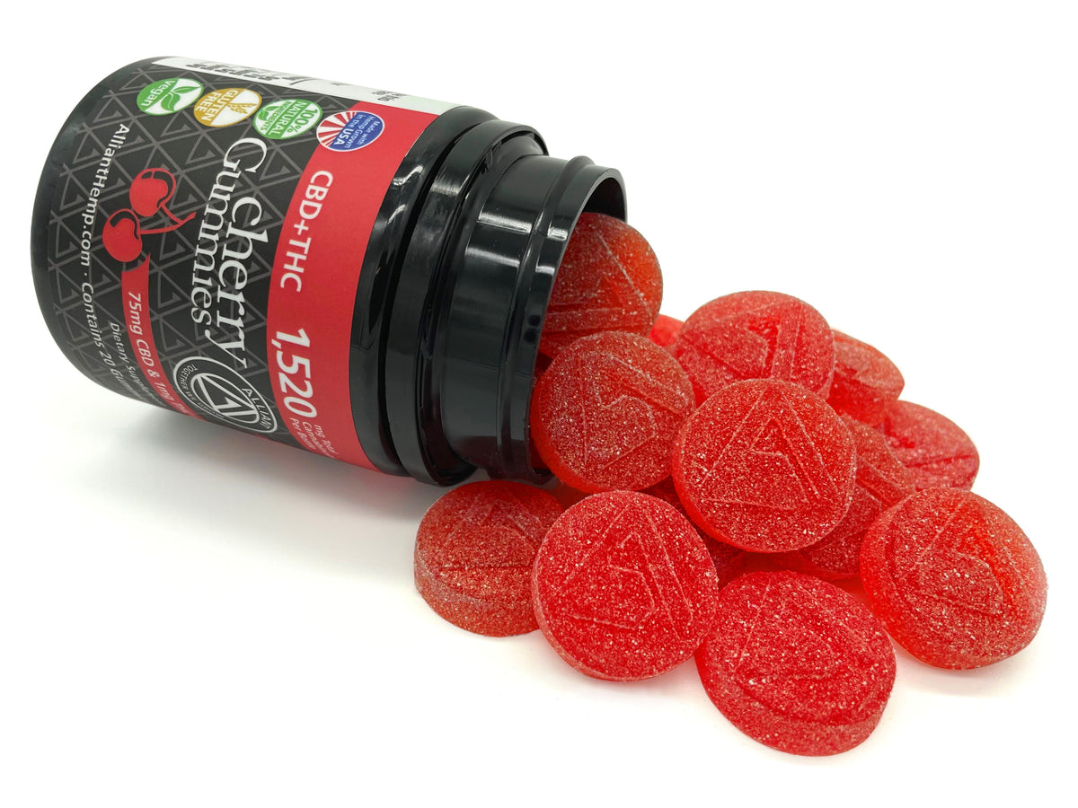 CBD+THC 75:1 Cherry Gummies – Alliant